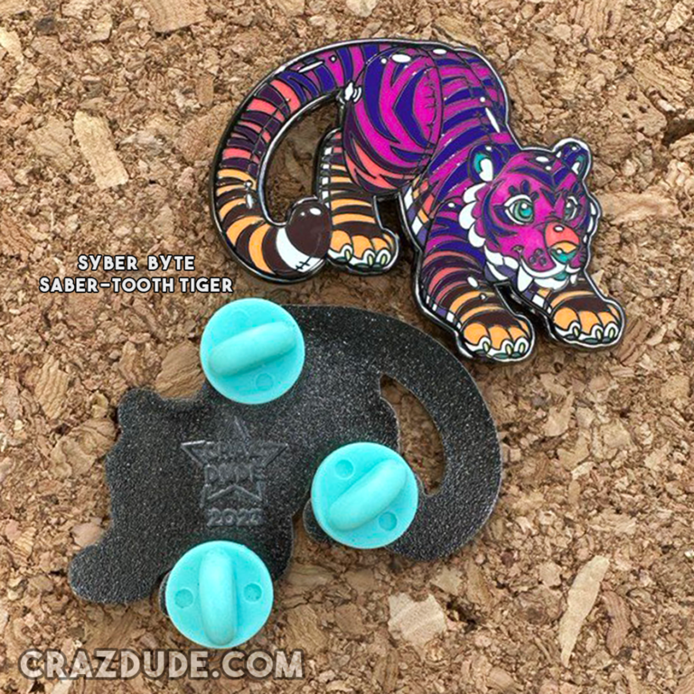 Pool Toy Syber Byte Pin - Crazdude Art & Design