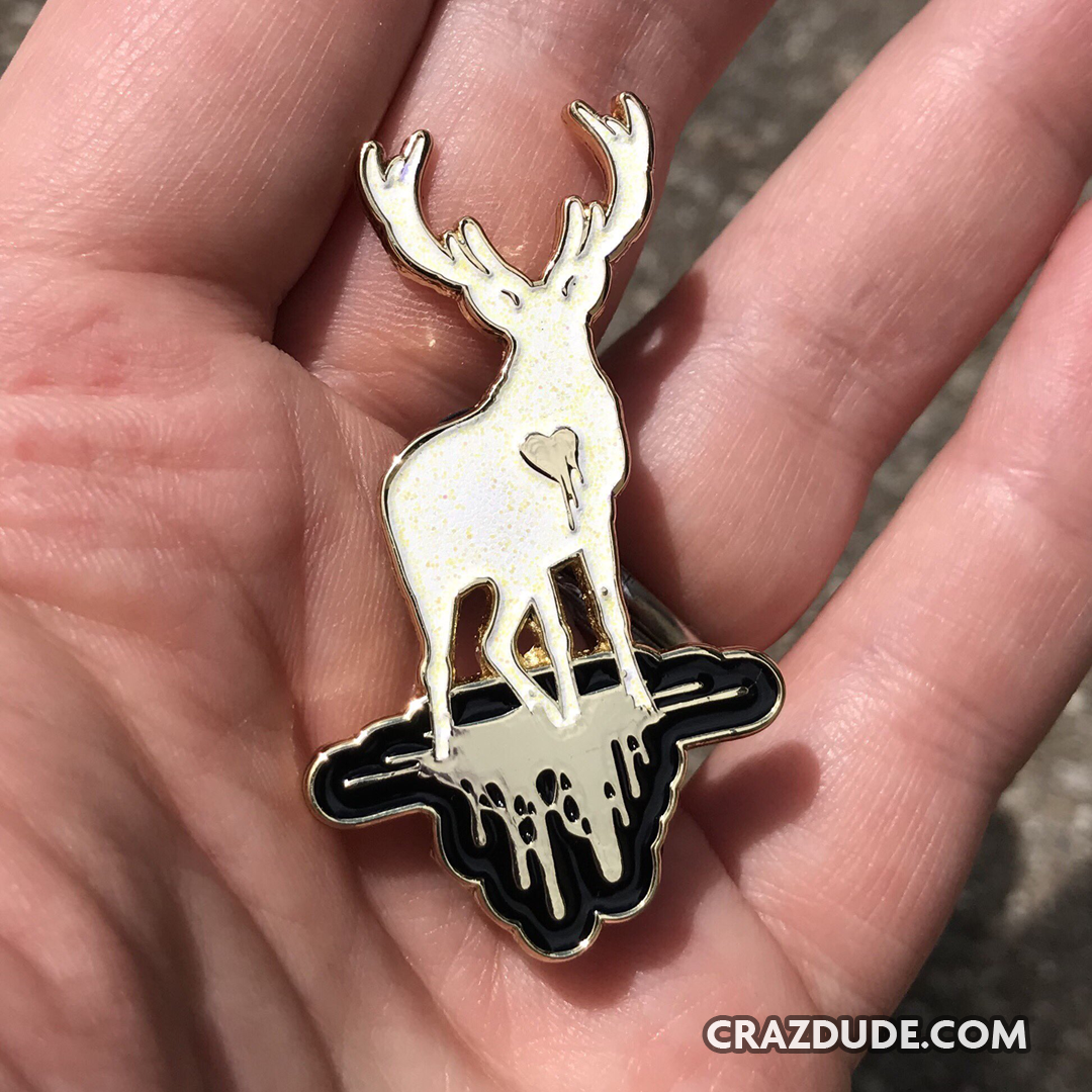Hart of Gold Enamel Pin - Crazdude Art & Design